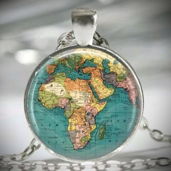 Fashion Jewelry | Jewelry | World Map Pendant Necklace | Poshmark